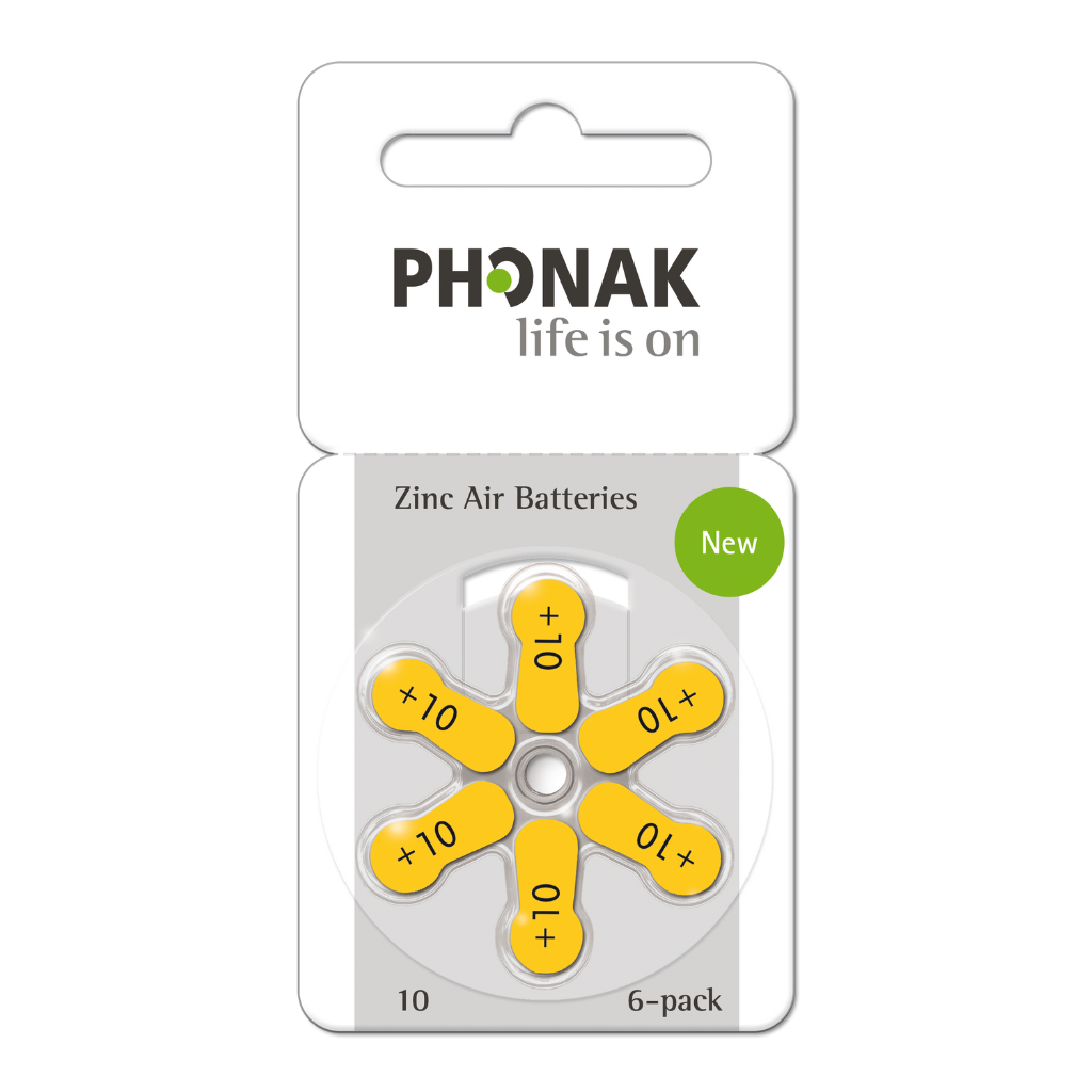 Battery 10 PowerOne Phonak TFT 6 BLI 6stk / pk - Sonova Denmark A/S webshop