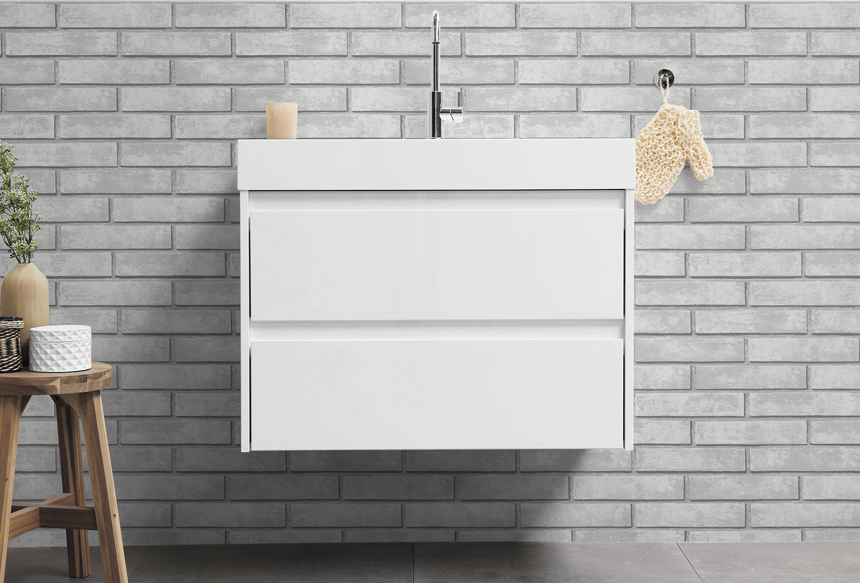 Monarch Brick (Calcutta Grey) - Självhäftande Tapet - NW40608 ...