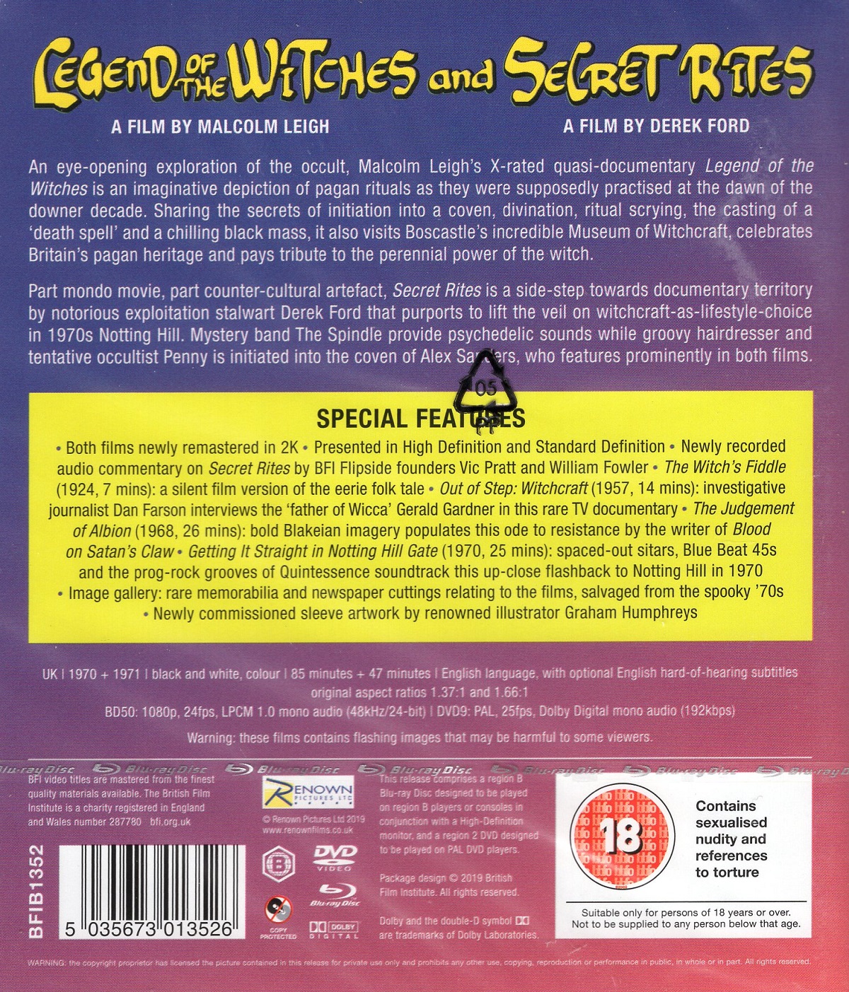 Legend of the Witches / Secret Rites (ej svensk text) (Blu-ray + DVD ...