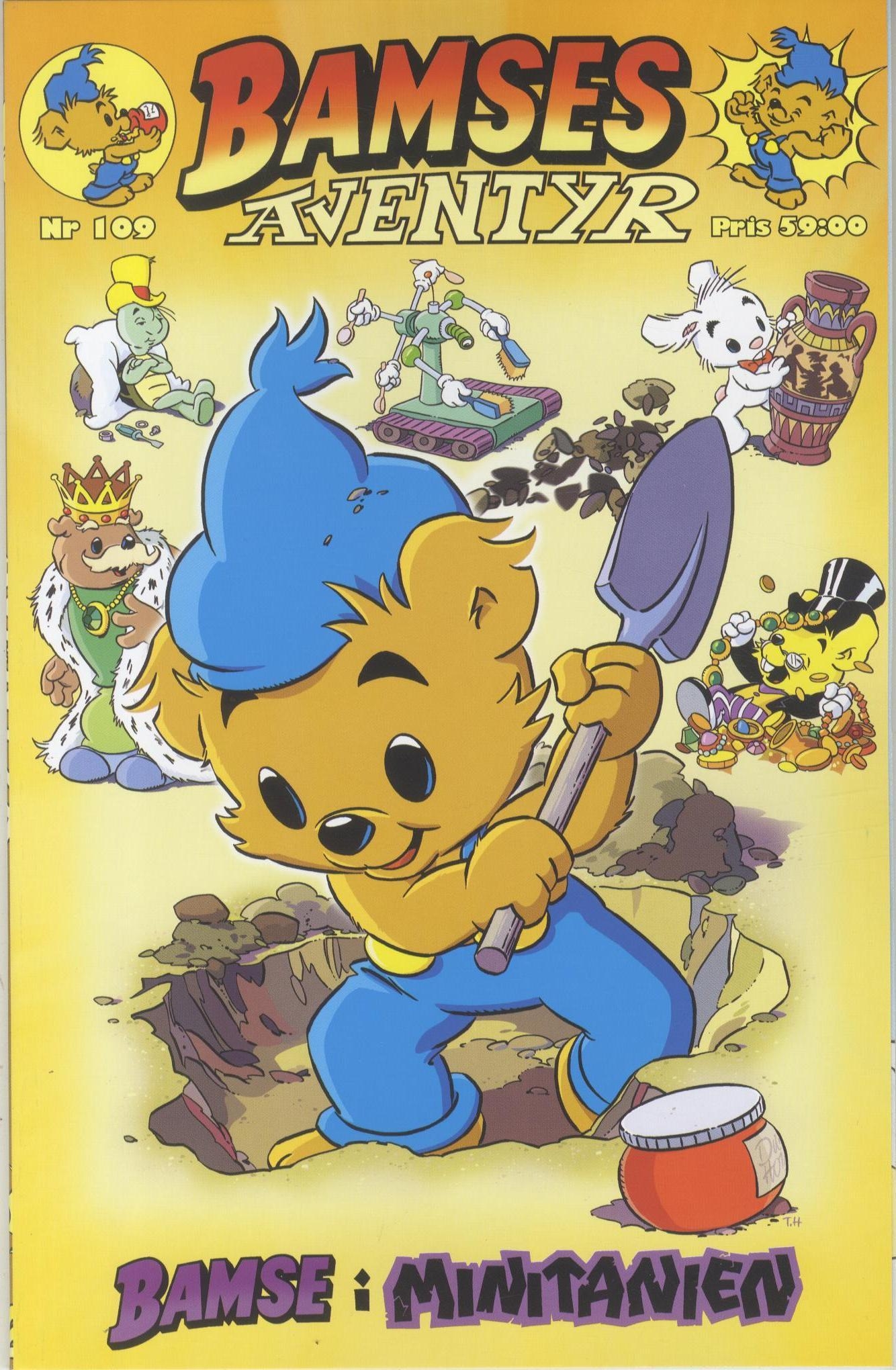 Bamses äventyr 109, Bamse i Minitanien - Seriekällaren