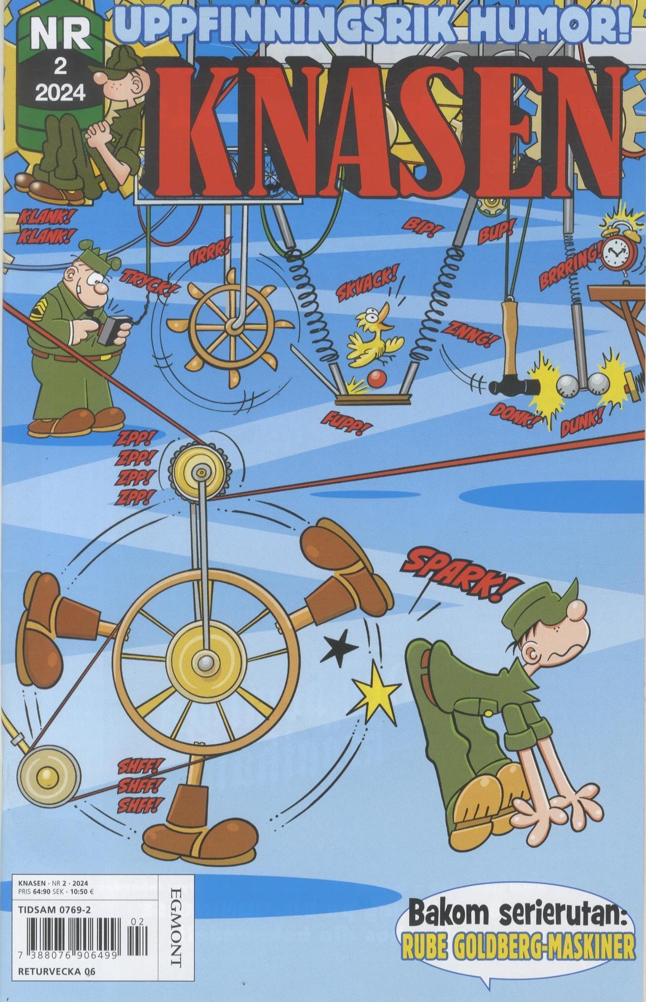 Knasen nr 2 2024, Uppfinningsrik humor! - Seriekällaren