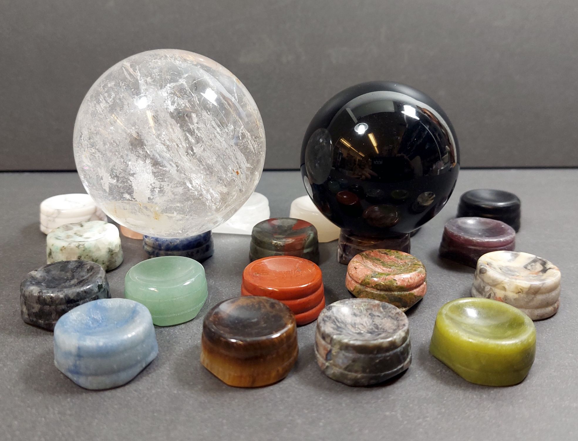 Stengarden.com - Kulhållare - Kula /Klot Hållare i Halvädelstenar - 27mm