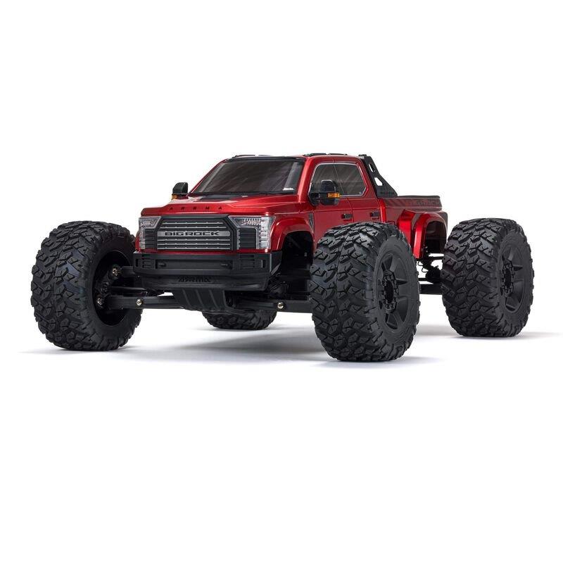 ARRMA 1/7 BIG ROCK 6S 4X4 BLX Monster Truck RTR, Red - HAB
