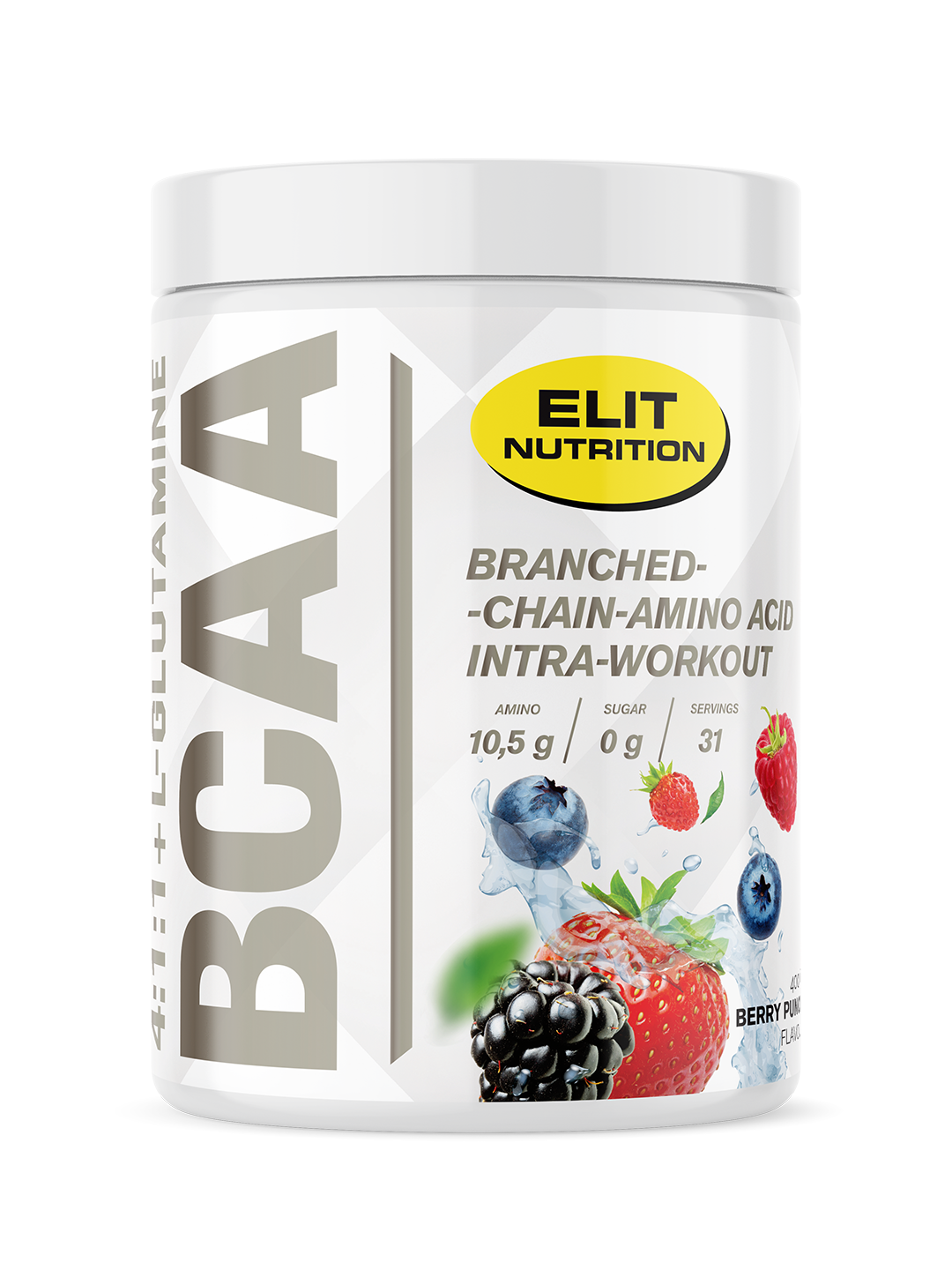 BCAA ELIT, 400g, Berry Punch - gymkostbutiken