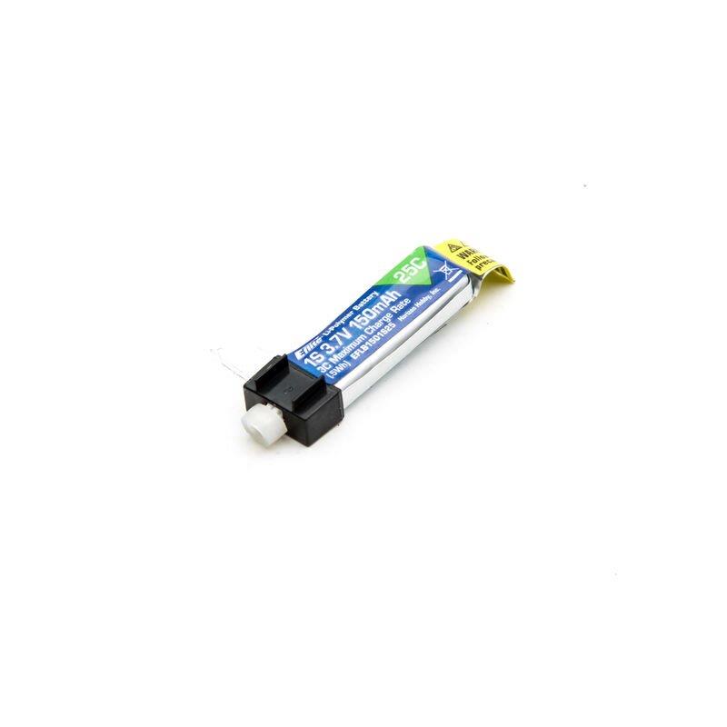 E-flite 3.7V 150mAh 1S 25C LiPo Battery: PH 1.25 (Ultra Micro) - HAB