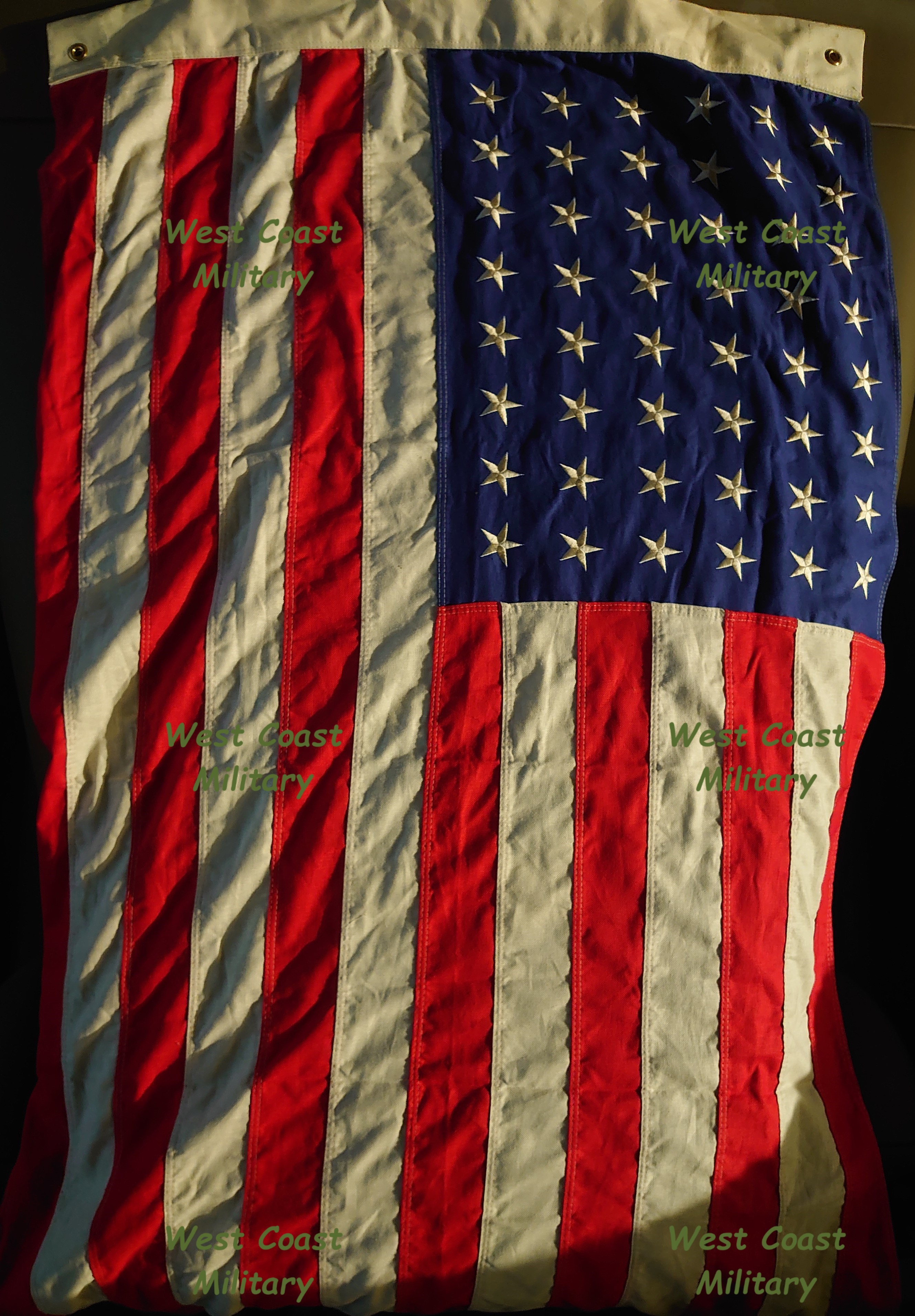 48 star flag WW2 Cotton - West coast military