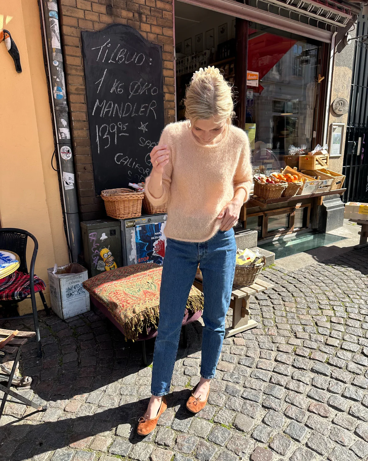 Cumulus blus o-neck - Mönster - Garntoppen