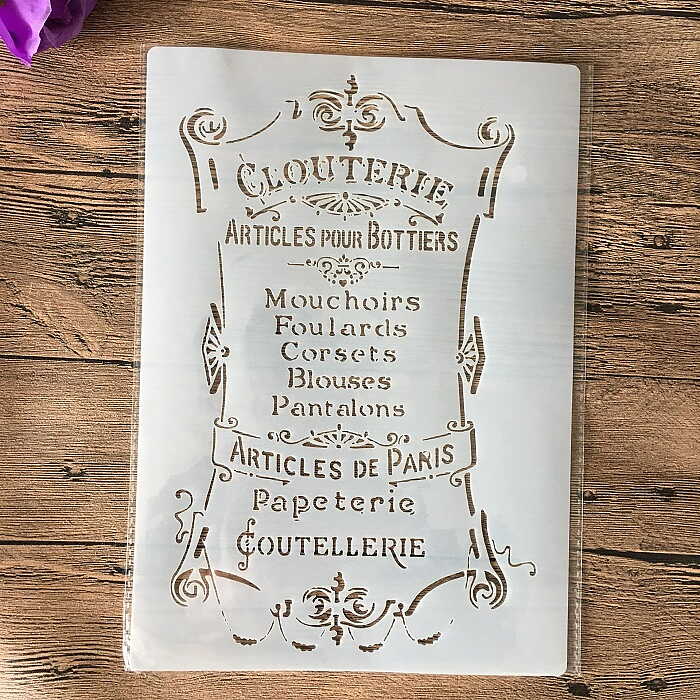 Schablon A4 Articles de Paris - Tant Gräddelin