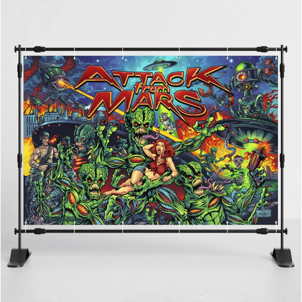 Vinyl Banner Large 6(1,8M) ×4 (1,2M) feet - Attack from Mars - Free Play