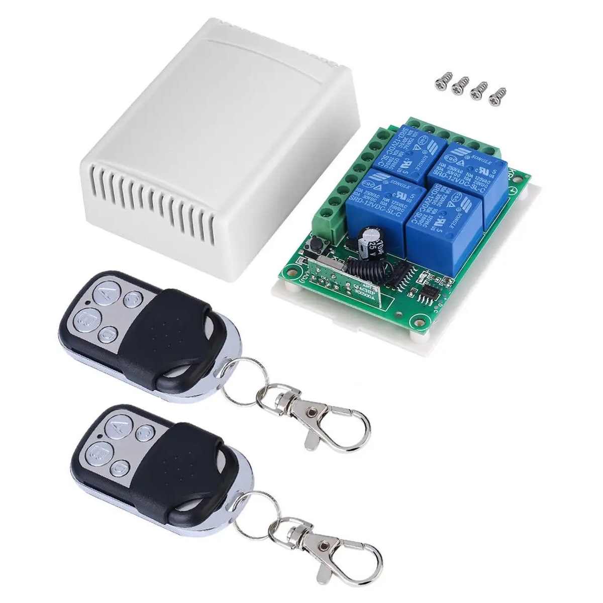 Fjernstyrt relé med fjernkontroll | 4 kanaler - Ekstralyskongen.no