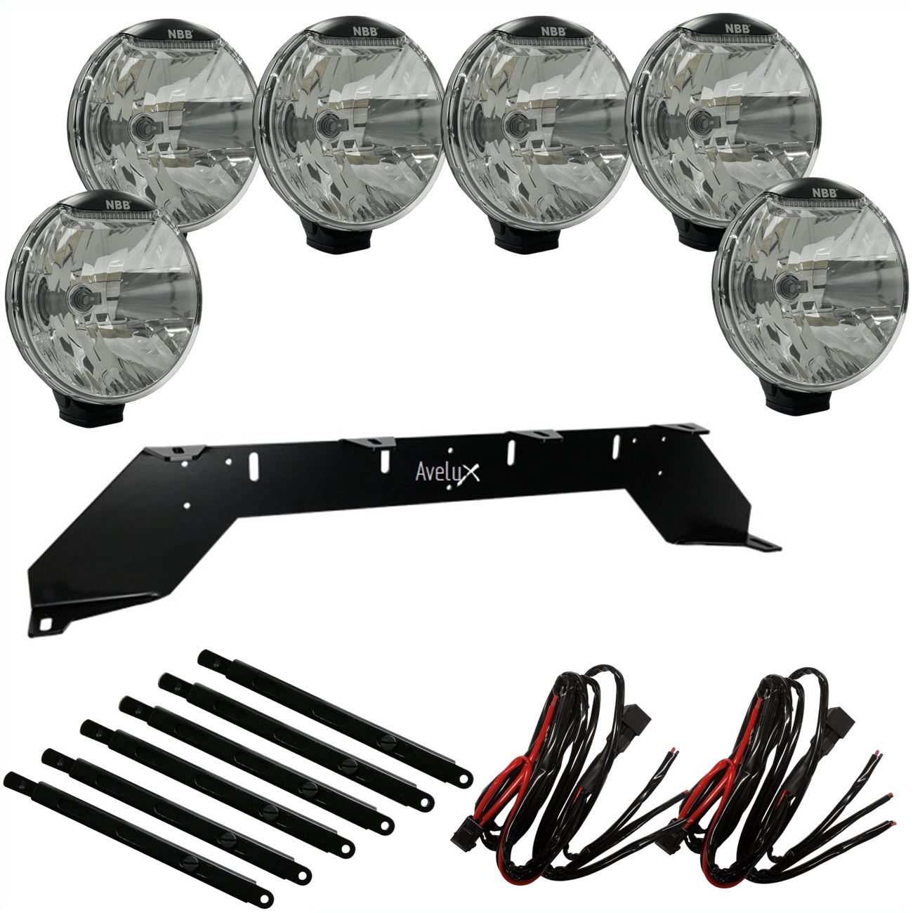 NBB 225 LED Extraljuspaket | 6-pack Rally - Extraljuskungen.se