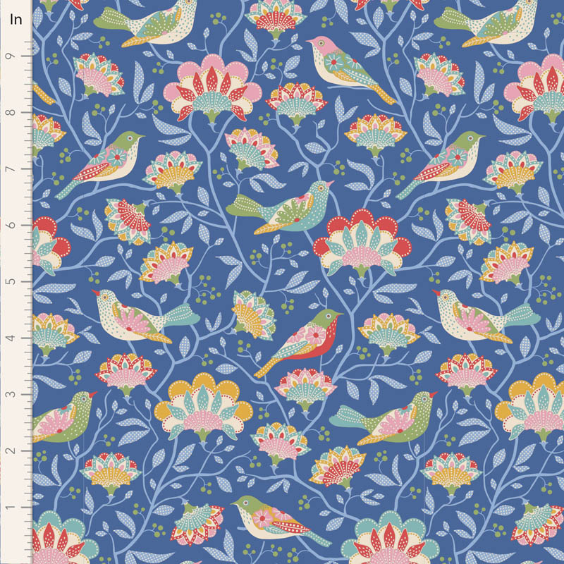 Tilda Jubilee Bird Tree Blue - QuiltStudion
