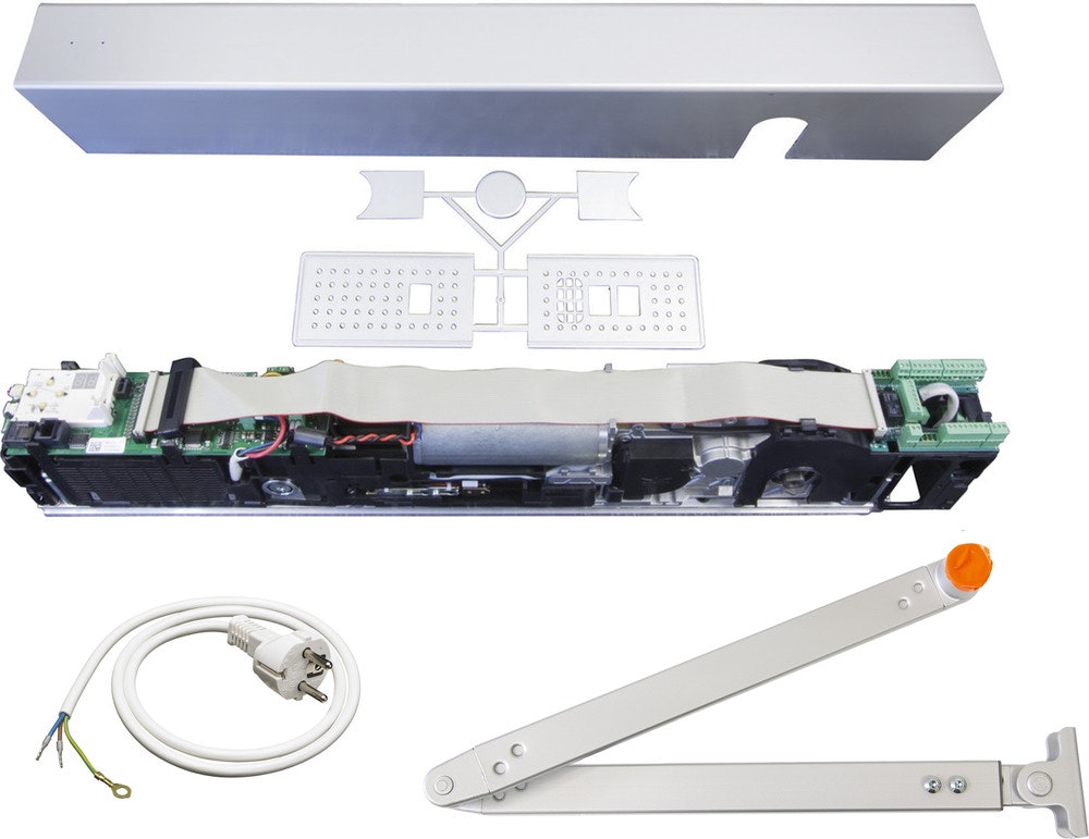 Nyckelbutiken.se - Dörrautomatik ED100LE NY komplett tryckande silver