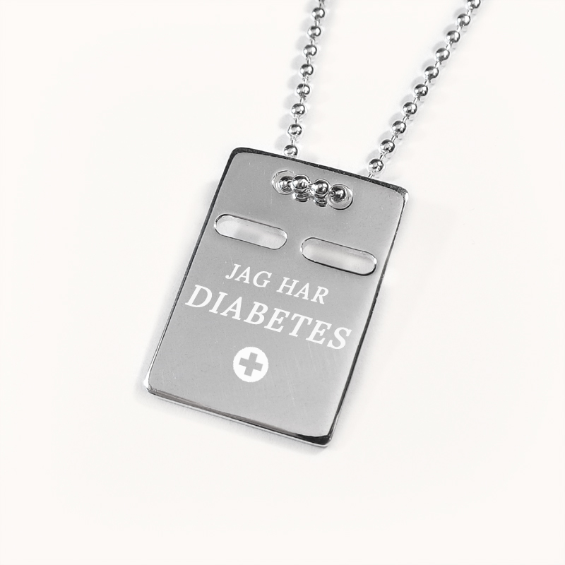 ID bricka Medicin & ICE Bricka - 925 Sterling Silver - Dam, Herr & Barn