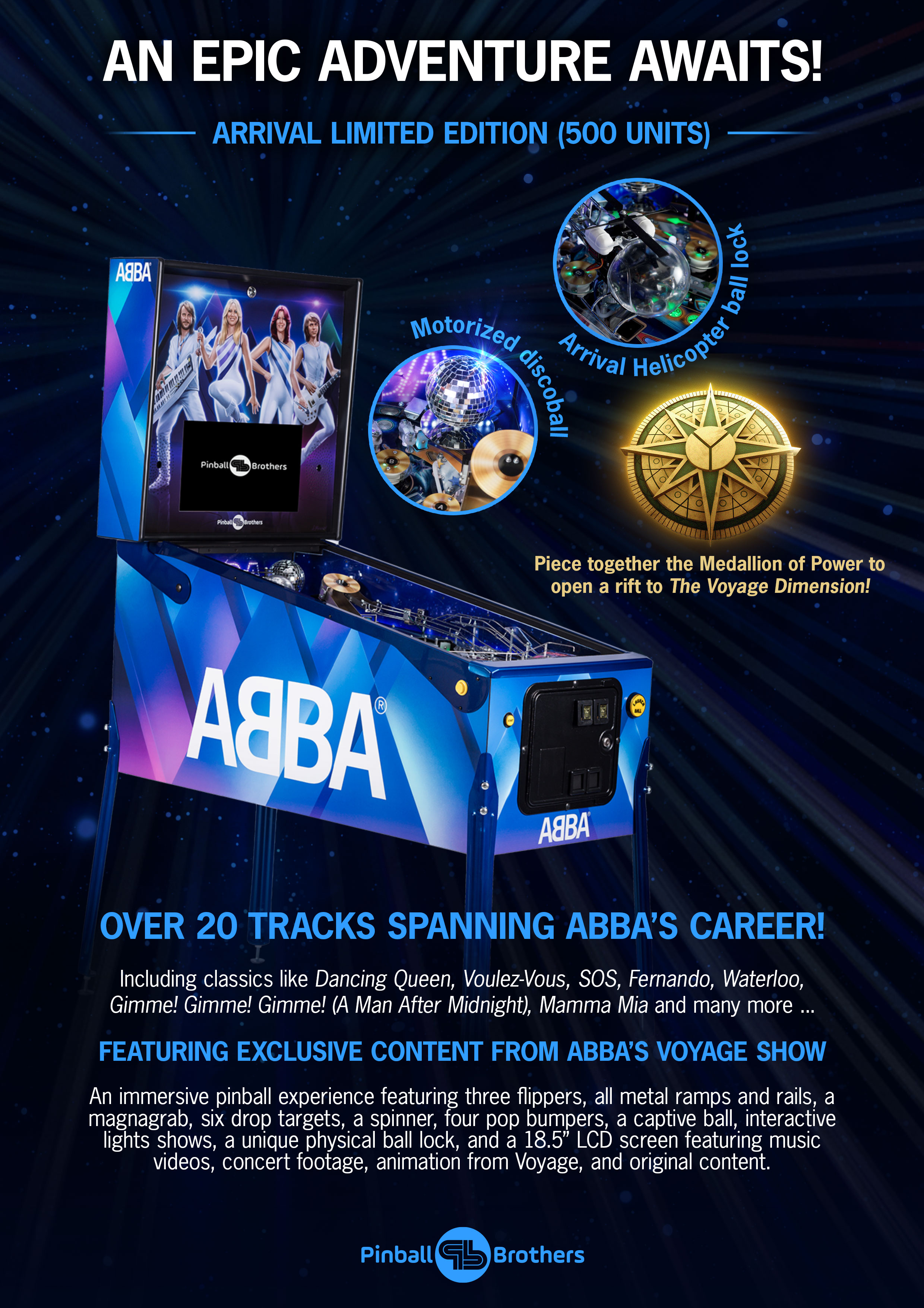 ABBA Pinball - Arrival Edition (500 Units) - Pinball Brothers - Pinball ...