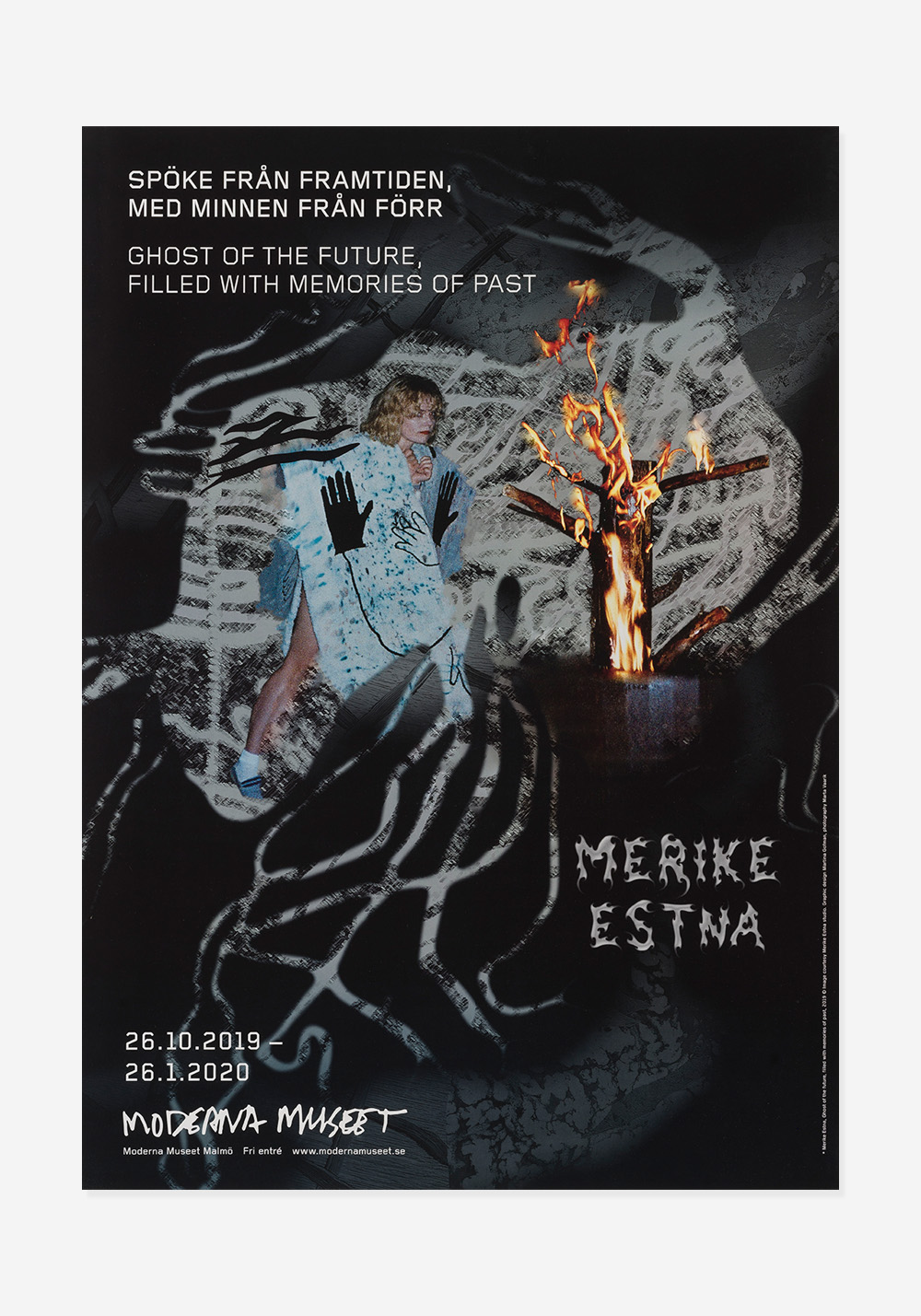 Poster, Merike Estna, Ghost of the future, filled with memories of past ...