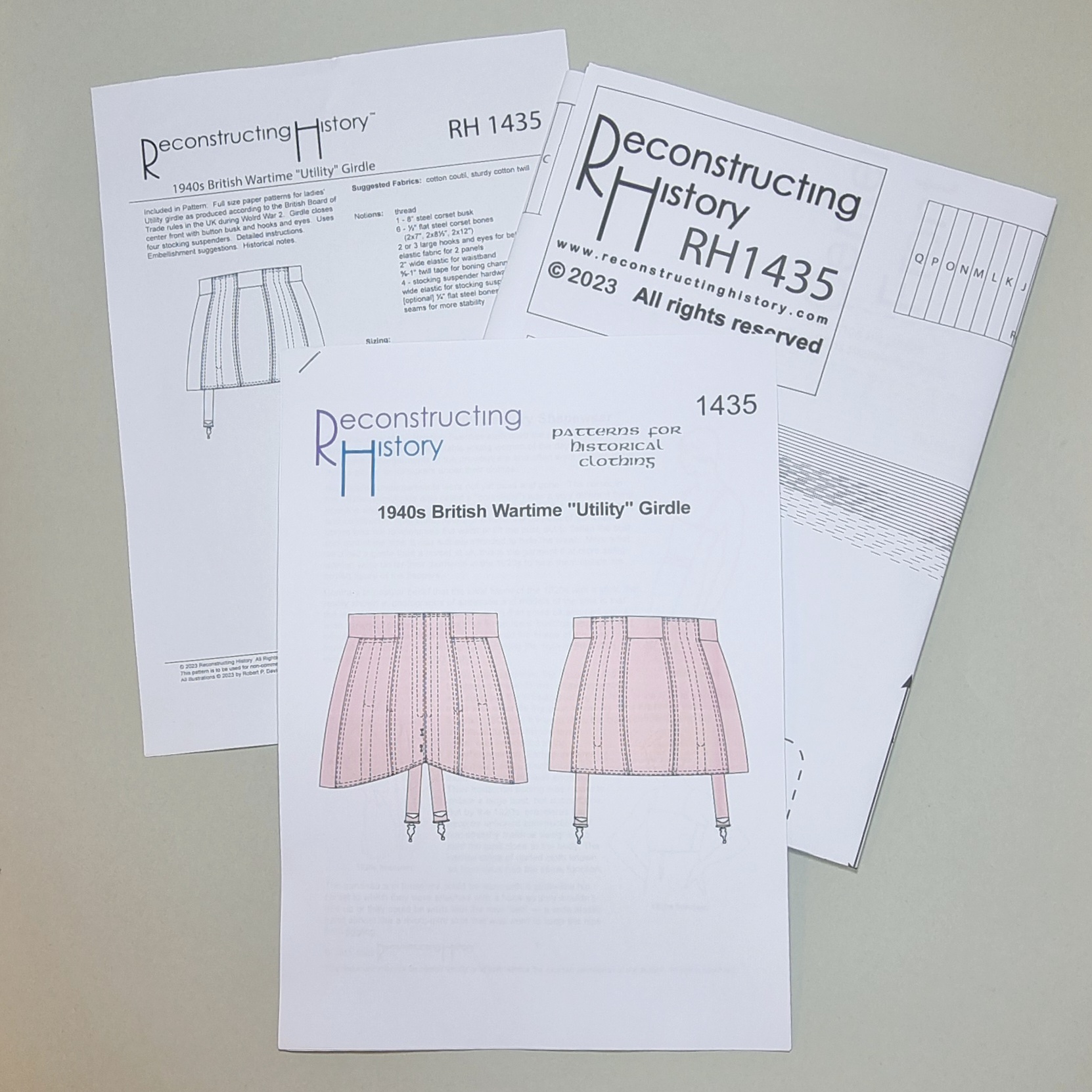 RH1435- 1940s British Utility Girdle sewing pattern - Roda Traden AB