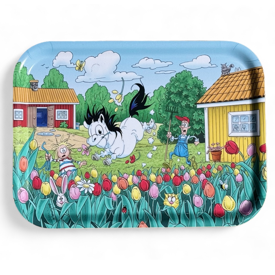 Hästen Mulle Bricka 27x20 cm - TULPANER - Nellispresenter