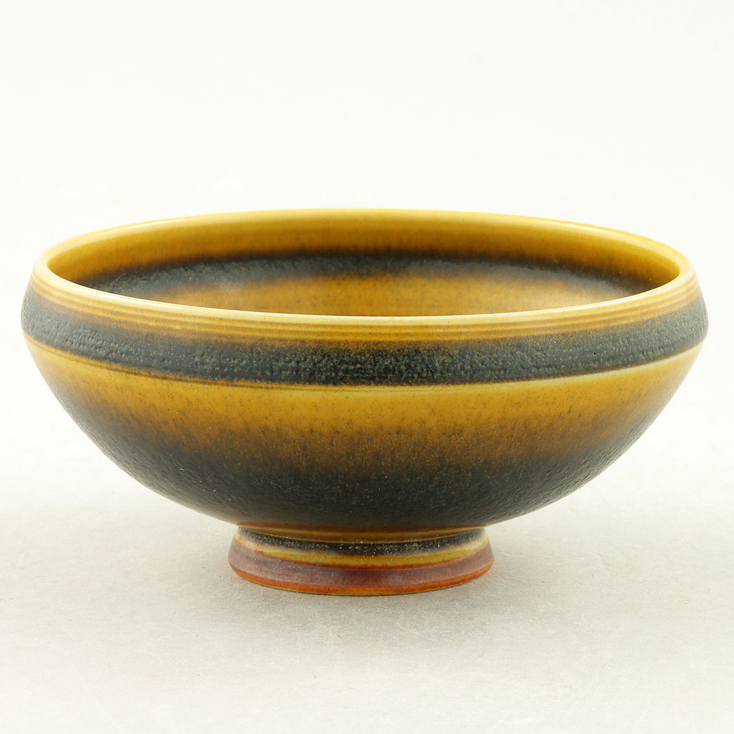 Berndt Friberg (1960s) Unique Brown/Yellow Bowl 8 cm