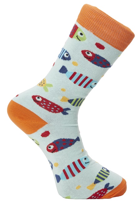 Roliga Strumpor Med Fiskar