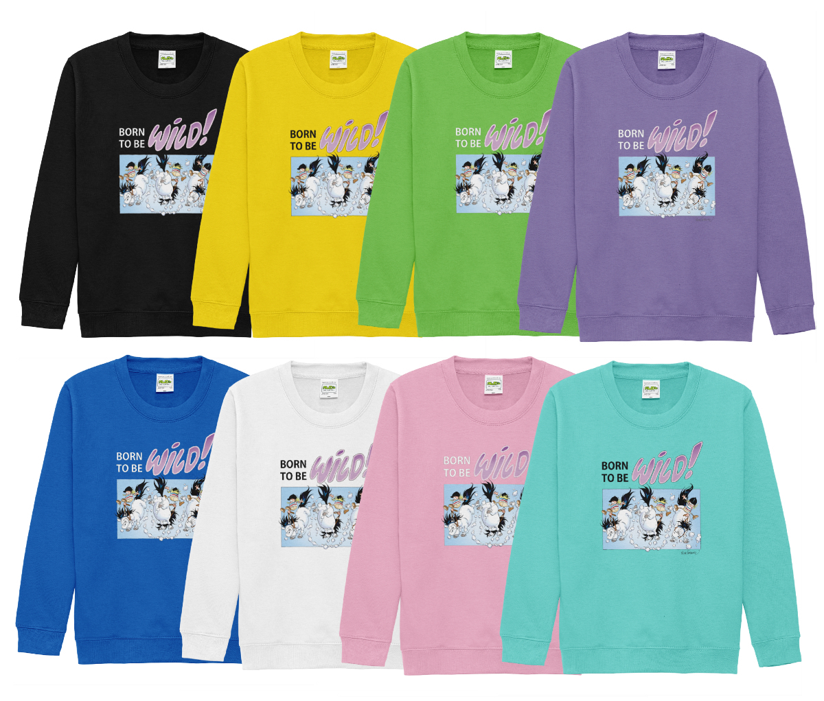 Mulle Barn Sweatshirt - Born To Be Wild! - Nellispresenter