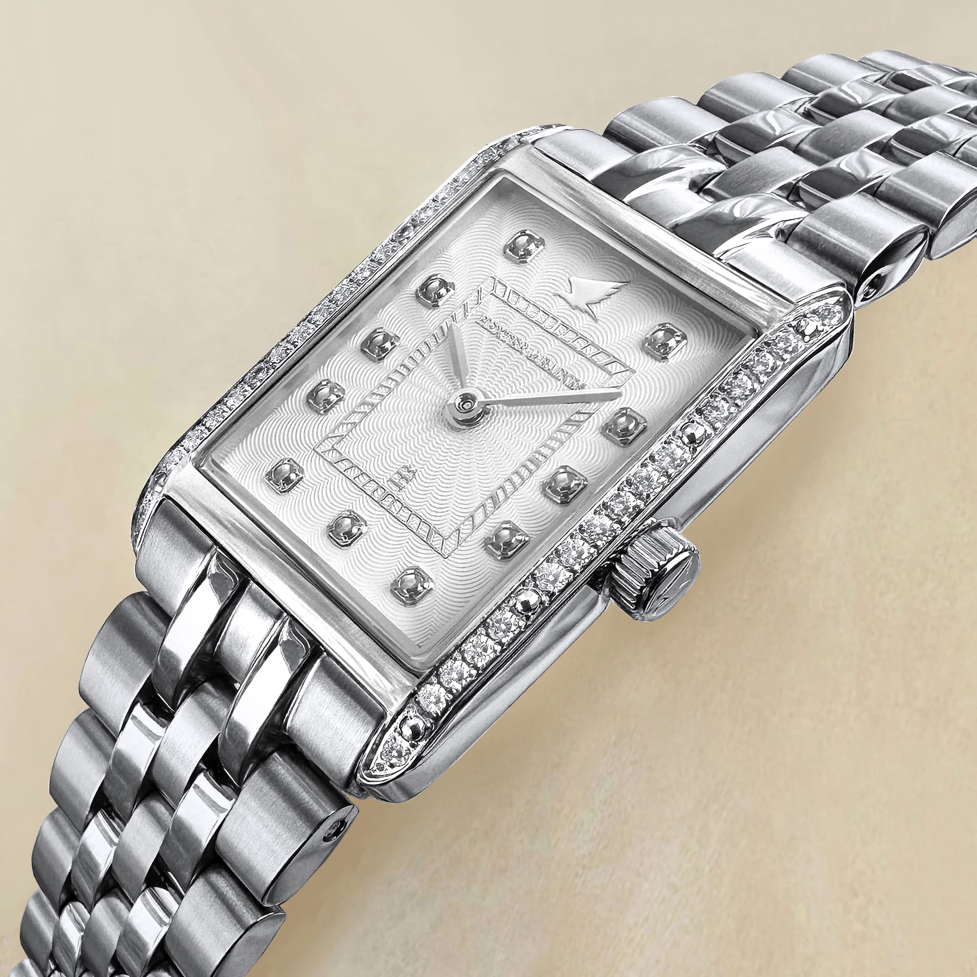 H&B Gala Pavé, Silver & White - Hexter & Baines