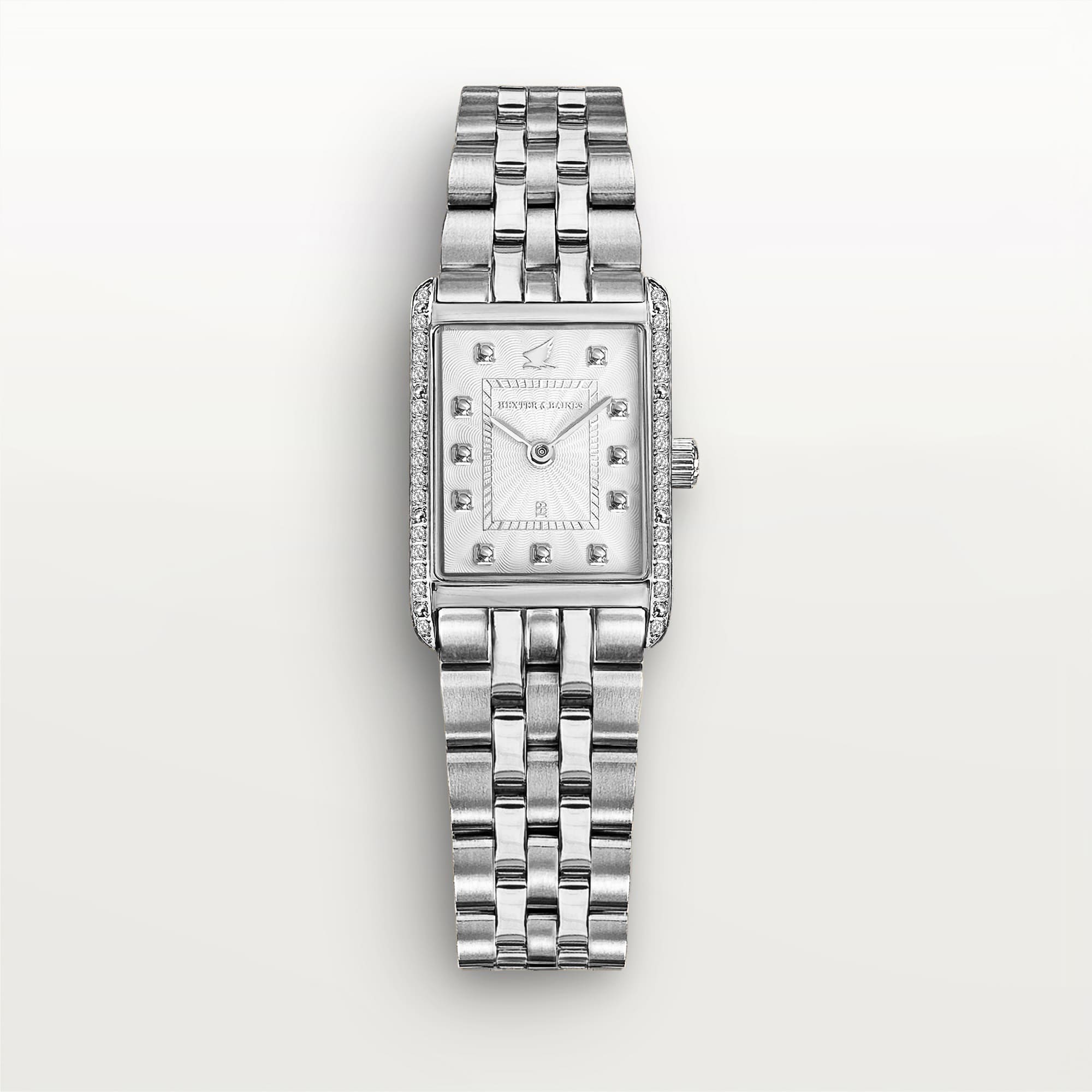 H&B Gala Pavé, Silver & White - Hexter & Baines