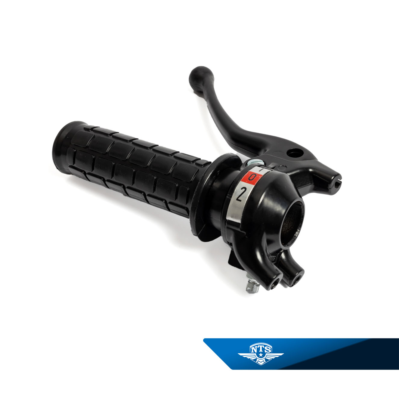 Växelhandtag 2 vxl. svart, Med svart handtagsarm - Mopedrenovering