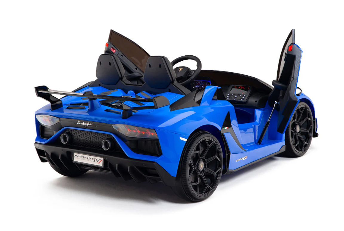 Lamborghini Aventador SVJ Barn elbil 2 sits Drifter Blå - Barnelbil.se