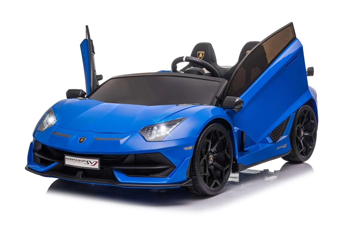 Lamborghini Aventador SVJ Barn elbil 2 sits Drifter Blå - Barnelbil.se