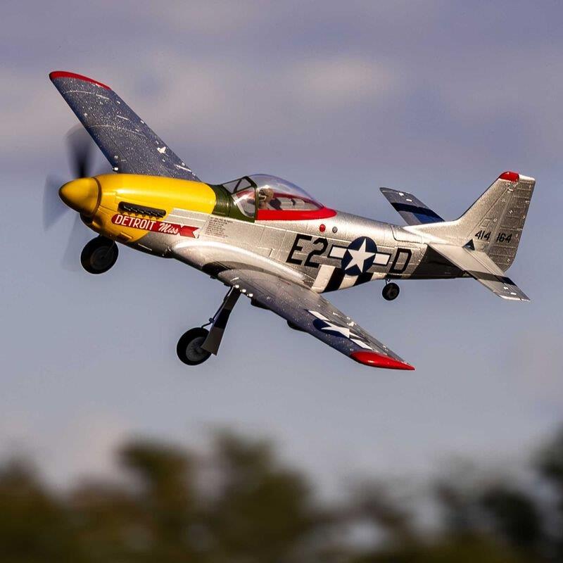 E-flite UMX P-51D Mustang Detroit Miss BNF Basic with AS3X and SAFE ...