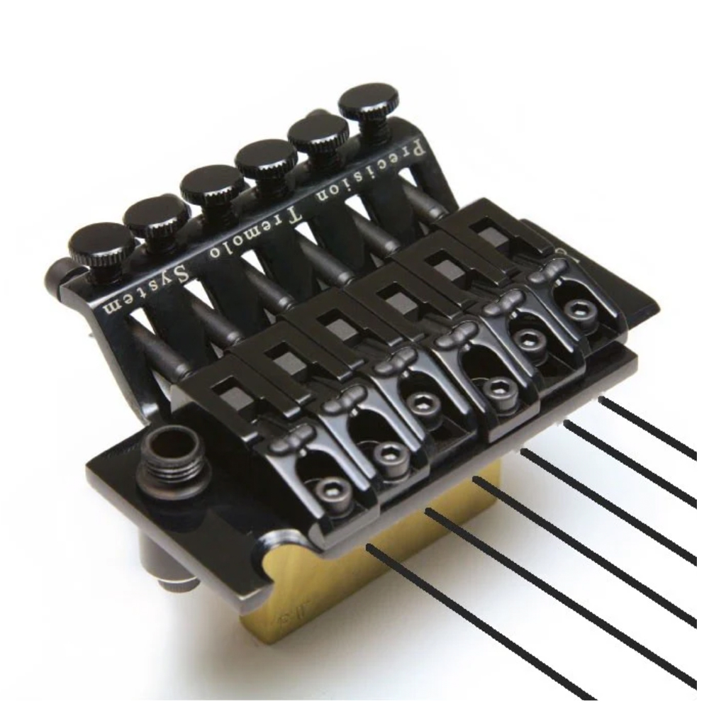 strings.fi - PN-0080-B0 GHOST LB63 Floyd Rose Style Bridge (Black)