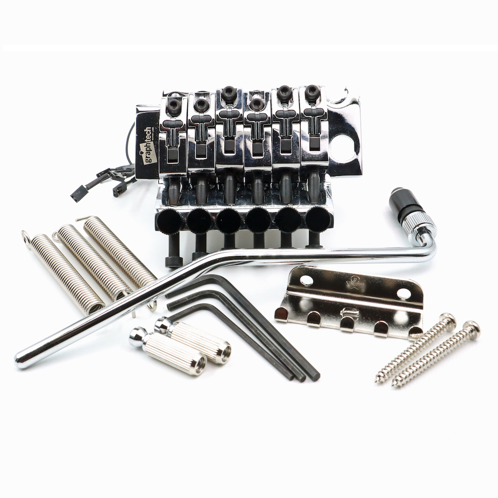 strings.fi - PN-0080-C0 GHOST LB63 Floyd Rose Style Bridge (Chrome)