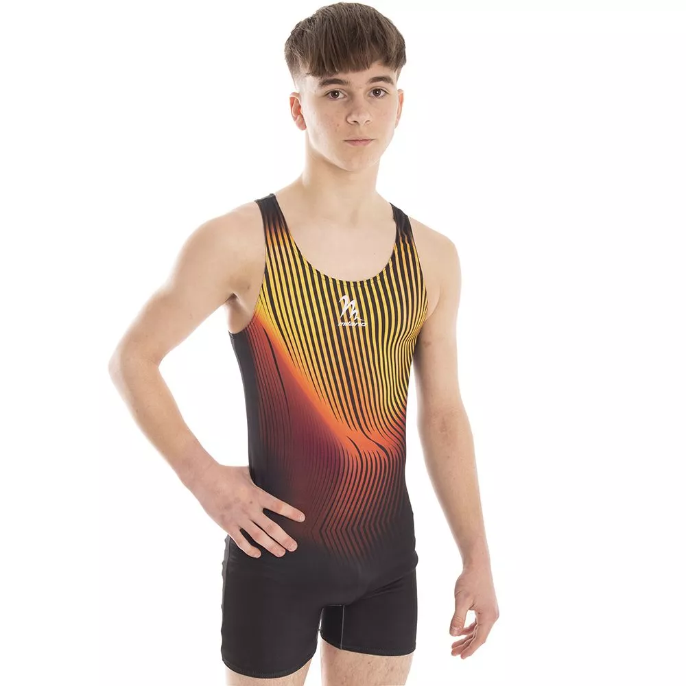 MENS RANGE INTERACT YELLOW UNITARD, tränings- & tävlingsbody herr ...