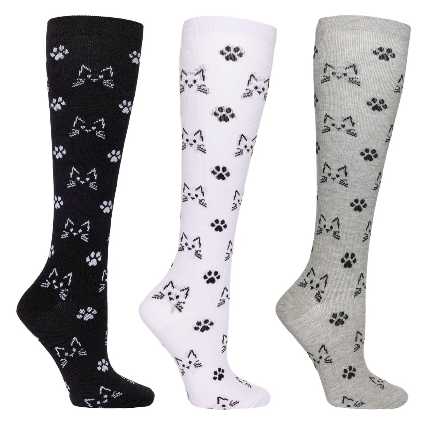 3-Pack Sthlm Sock co. Stödstrumpor Med Kattmotiv