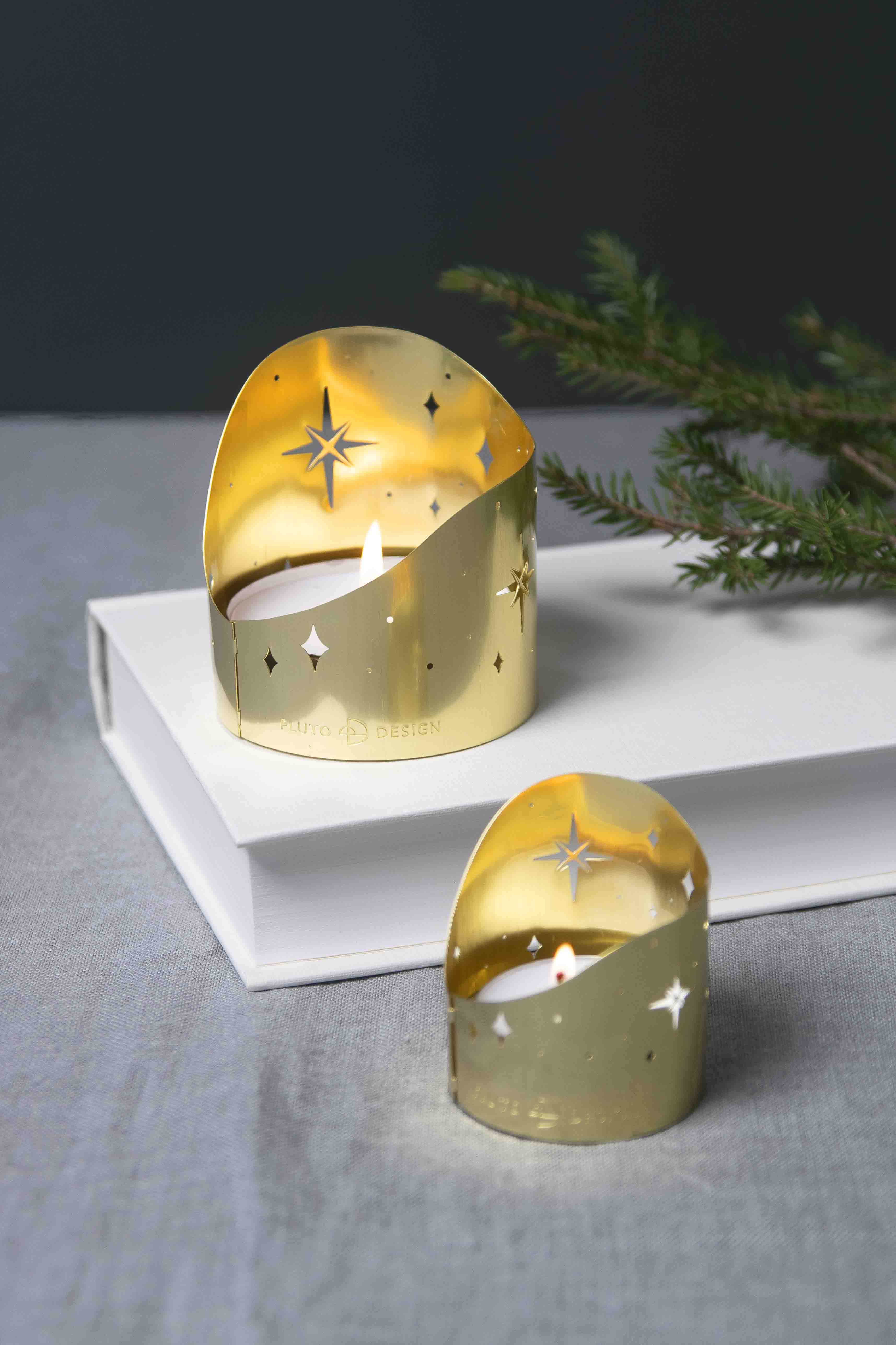 MINI TEA LIGHT NORTHERN STAR GOLD - Pluto Design Private customer