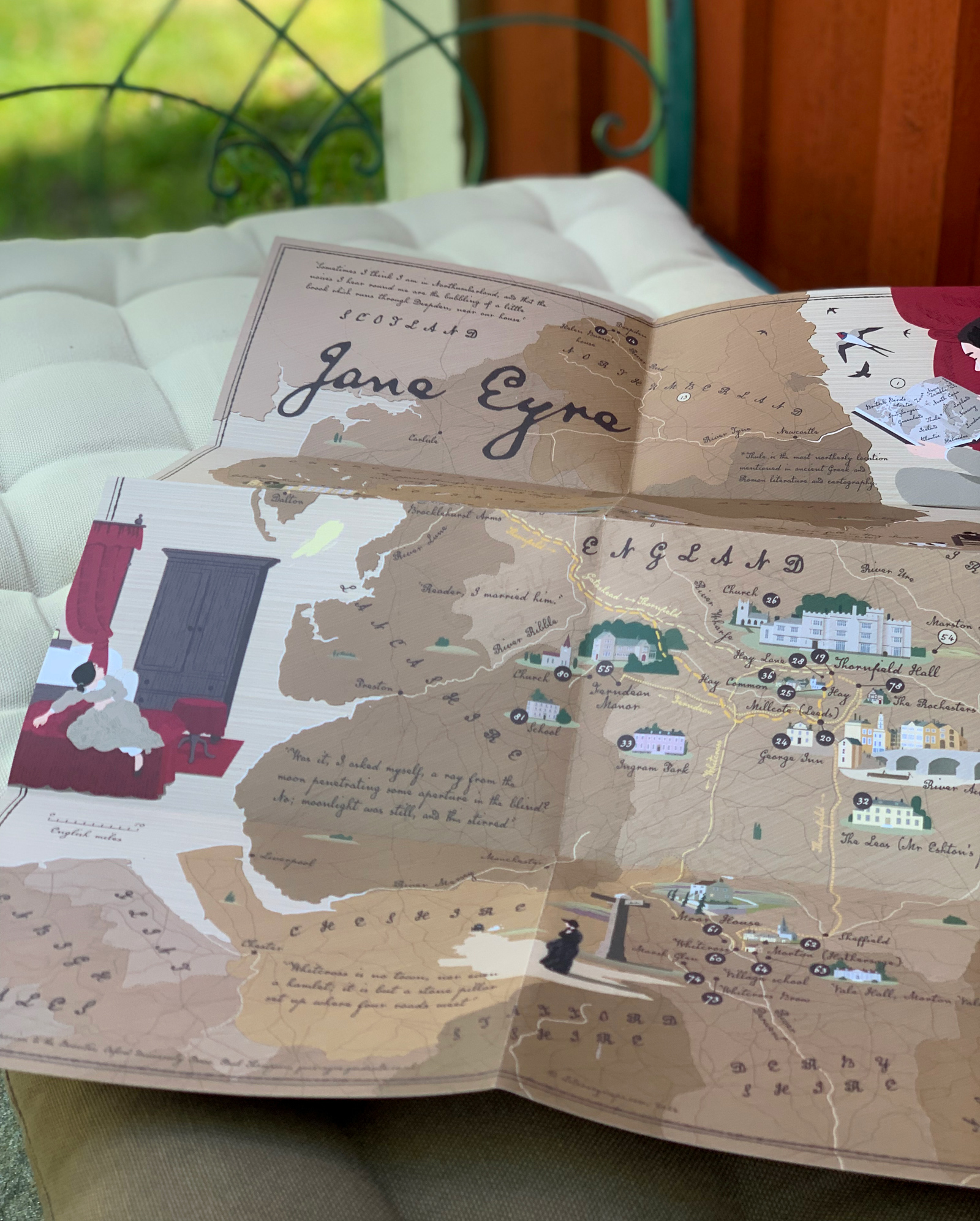 Literary Maps : Charlotte Brontë Jane Eyre - Litterär karta för din ...