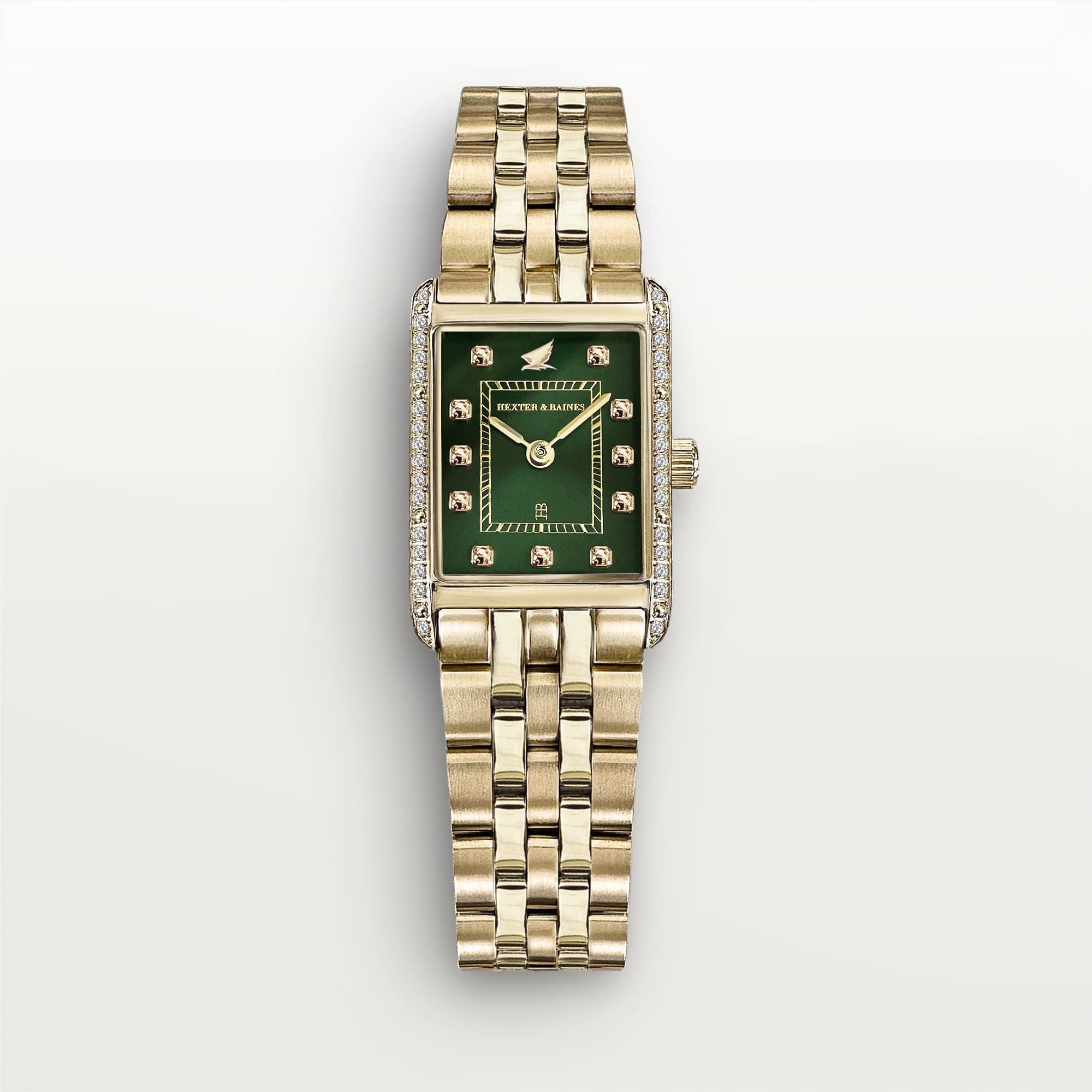 H&B Gala Pavé, Gold & Green - Hexter & Baines