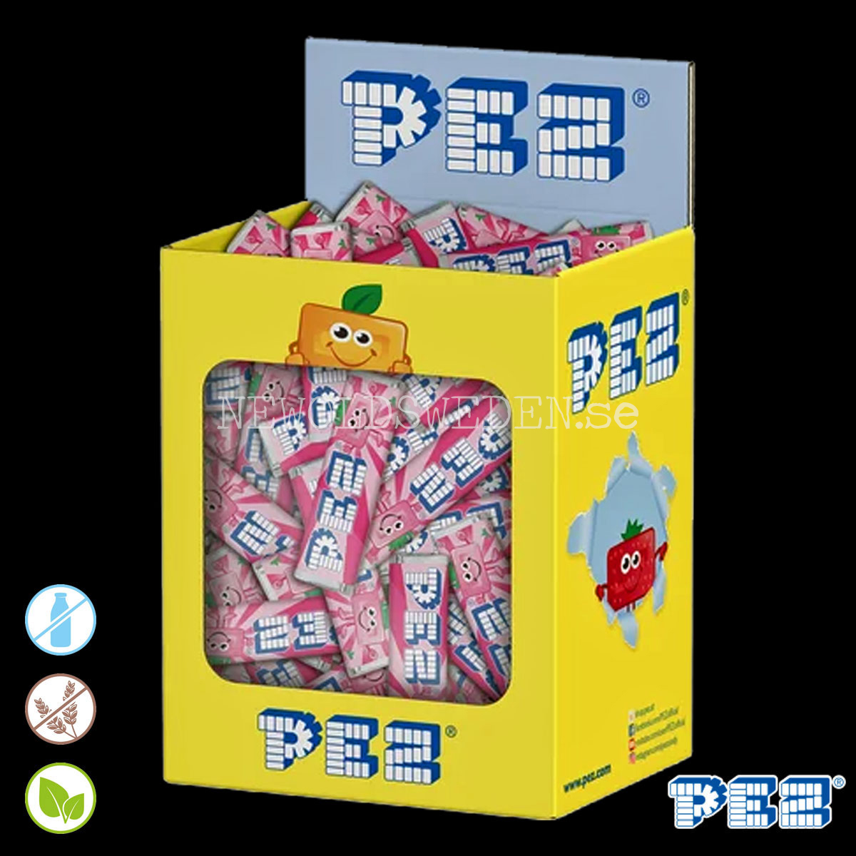 PEZ Bulk Pack RASPBERRY (100 pcs) - Bäst före 2025-08-30 - NEWOLDSWEDEN.se