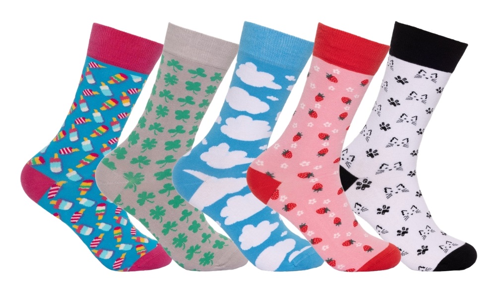 5-Pack Strumplandet Mönstrade Strumpor