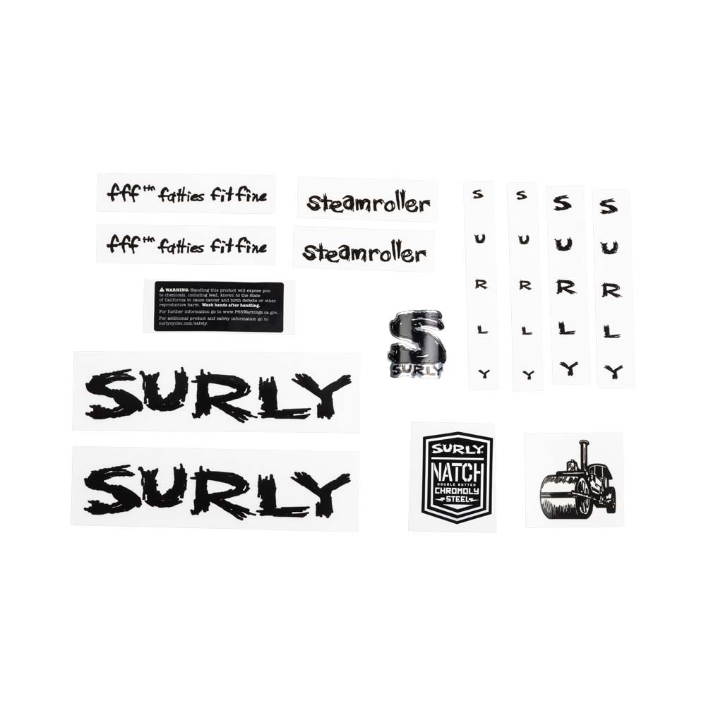 Surly Decal Kit Steamroller - Black - UrbanBikeWear.com