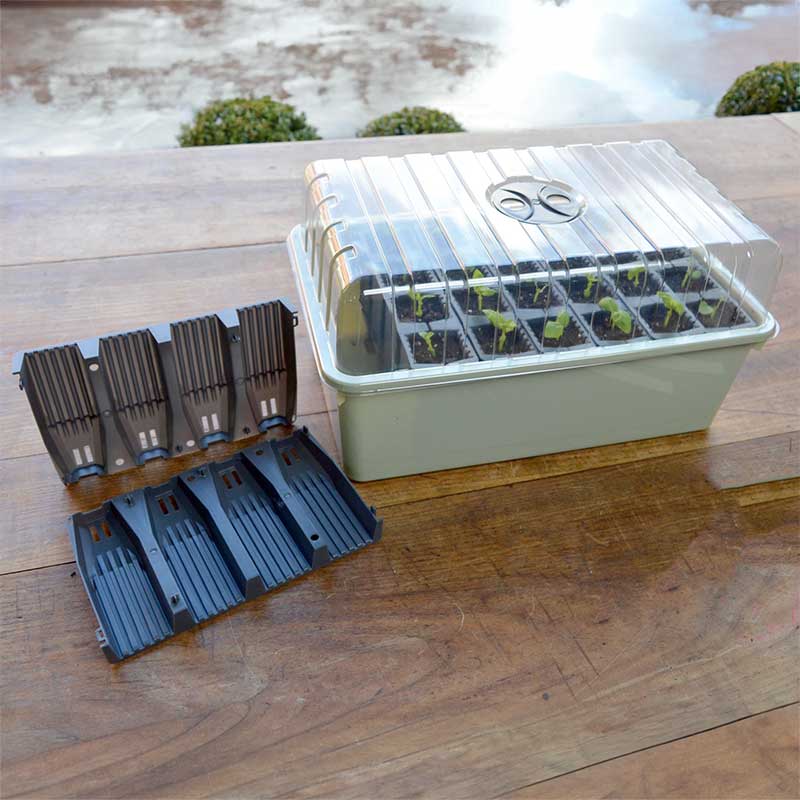 Komplett Minidrivhus - Deep Root - 28 Pluggceller - Fröbanken