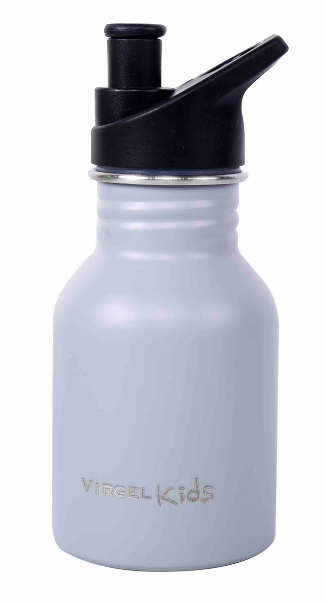 Grå vattenflaska för barn i - en bra barnflaska av stål