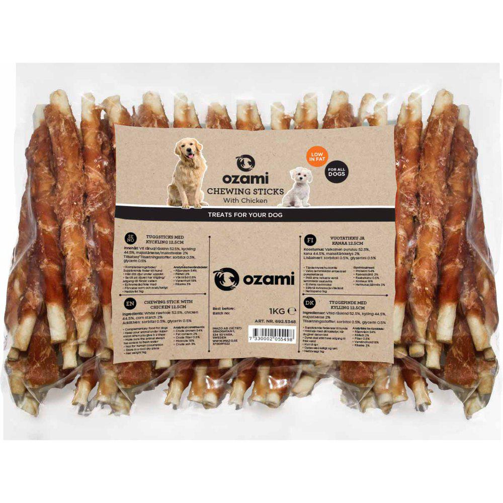 Ozami Chewing Sticks with Chicken - 100g / 320g / 1 kg - Eskilstuna HundCenter
