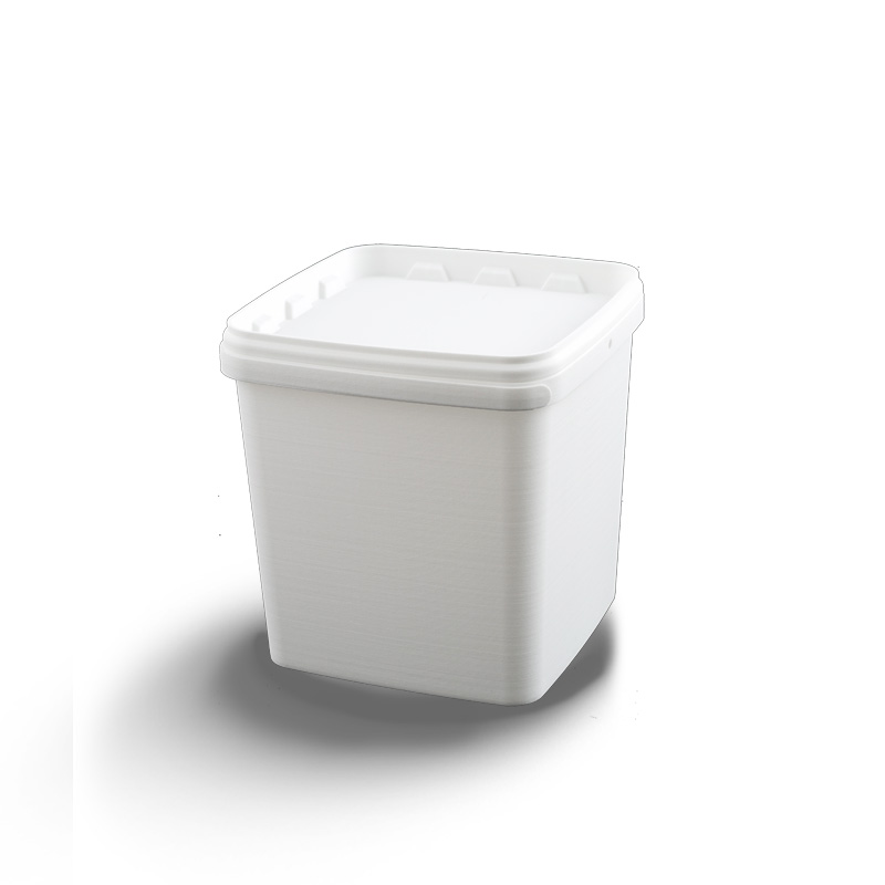 Hink vit 5,2 Liter Kvadratisk med plasthandtag - SNAP PACK