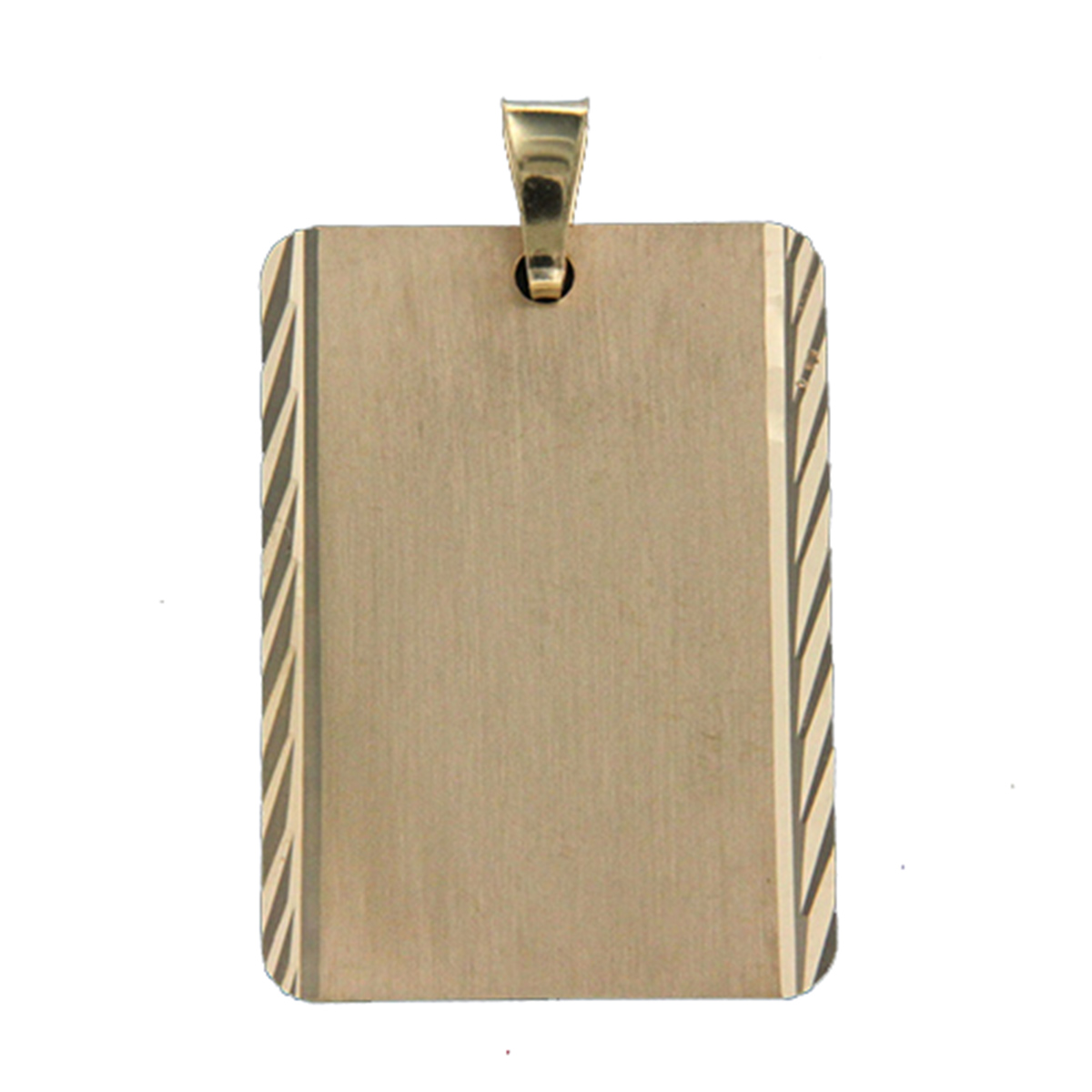 Id bricka guld facetterad m. spetsögla. 19*27mm 18k inkl gravyr ...