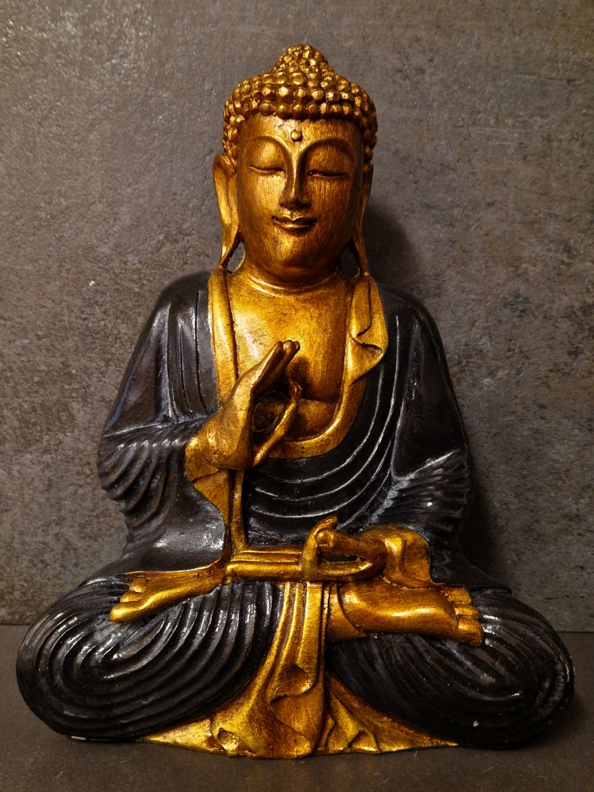 Stengarden.com - Buddha med Gyan Mudra Staty - 30 cm