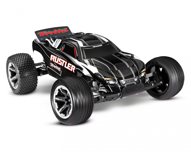 Traxxas Rustler 2WD 1/10 RTR TQ Musta - Mukana akku ja USB C laturi ...