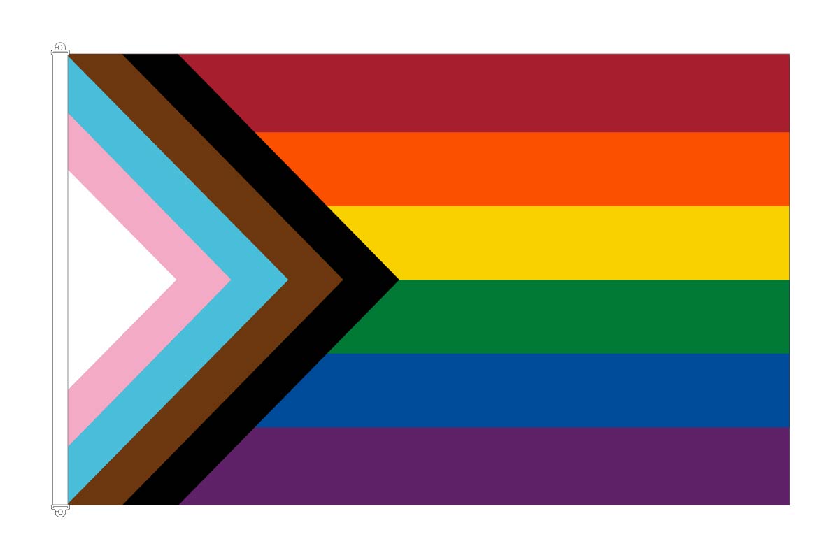 Pride Progress Flag 75 cm - Flaggfabriken National