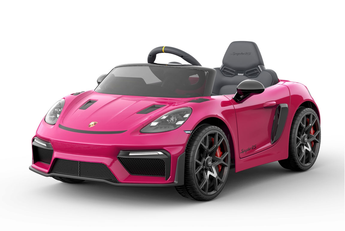 Porsche 718 Spyder RS Elbil för barn Rosa - Barnelbil.se